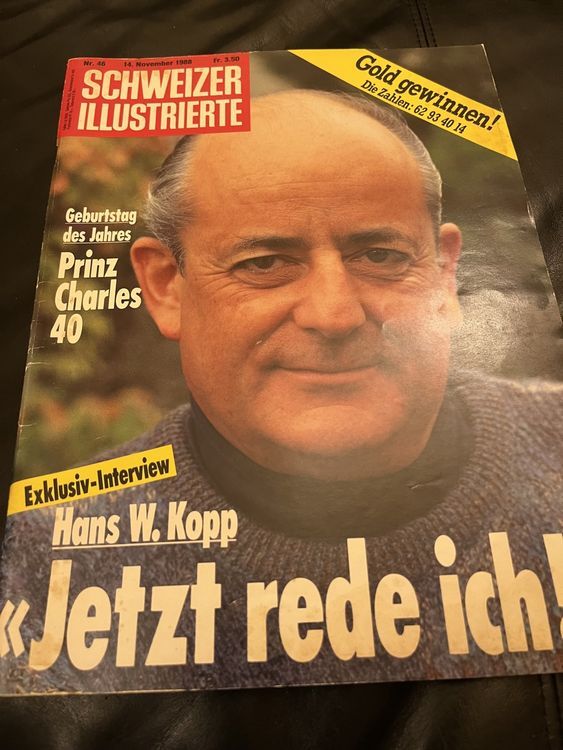 Schweizer Illustrierte/14.Nov.88/Hans W. Kopp (Gebraucht) in ...