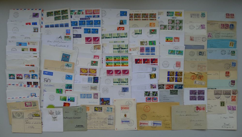 1905-2012, 125 interessante Belege teils ins Ausland, ab 1.- (Gebraucht ...