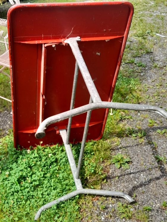 Alter Gartentisch(Bigla?) und 4 Stühle Metall | Kaufen auf Ricardo