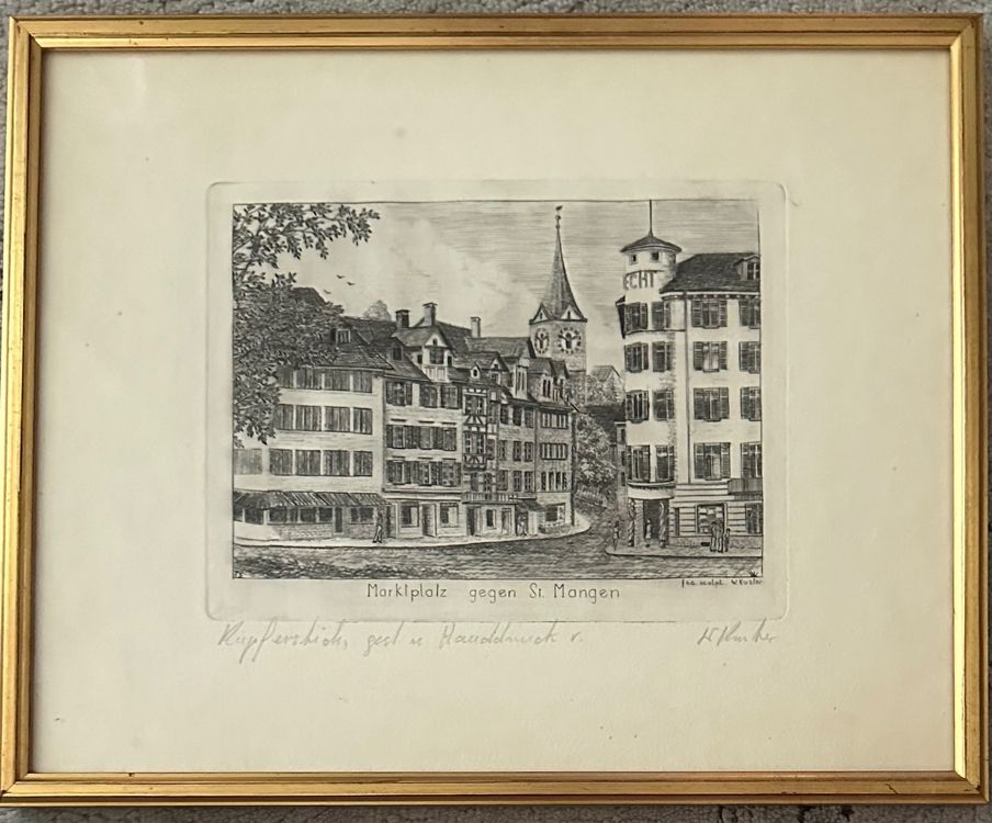 Antike Kupferstich aus St.Mangen Unl.Sig (Gebraucht) in Root für CHF 5 – mit Lieferung auf ...