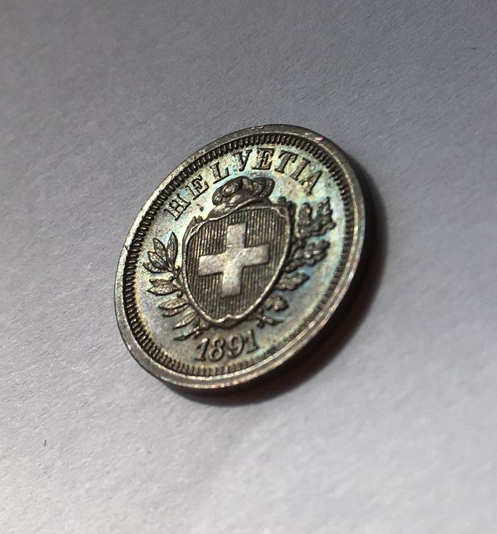 1891 1 Rappen sm Kreuz unz (Neu (gemäss Beschreibung)) in Kirchberg SG für CHF 47.5 – mit ...
