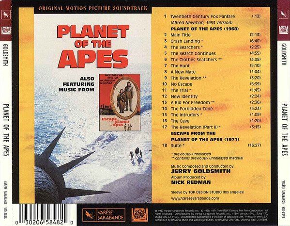 Planet Of The Apes (Soundtrack, OST, CD, Jerry Goldsmith) (D'occasion ...
