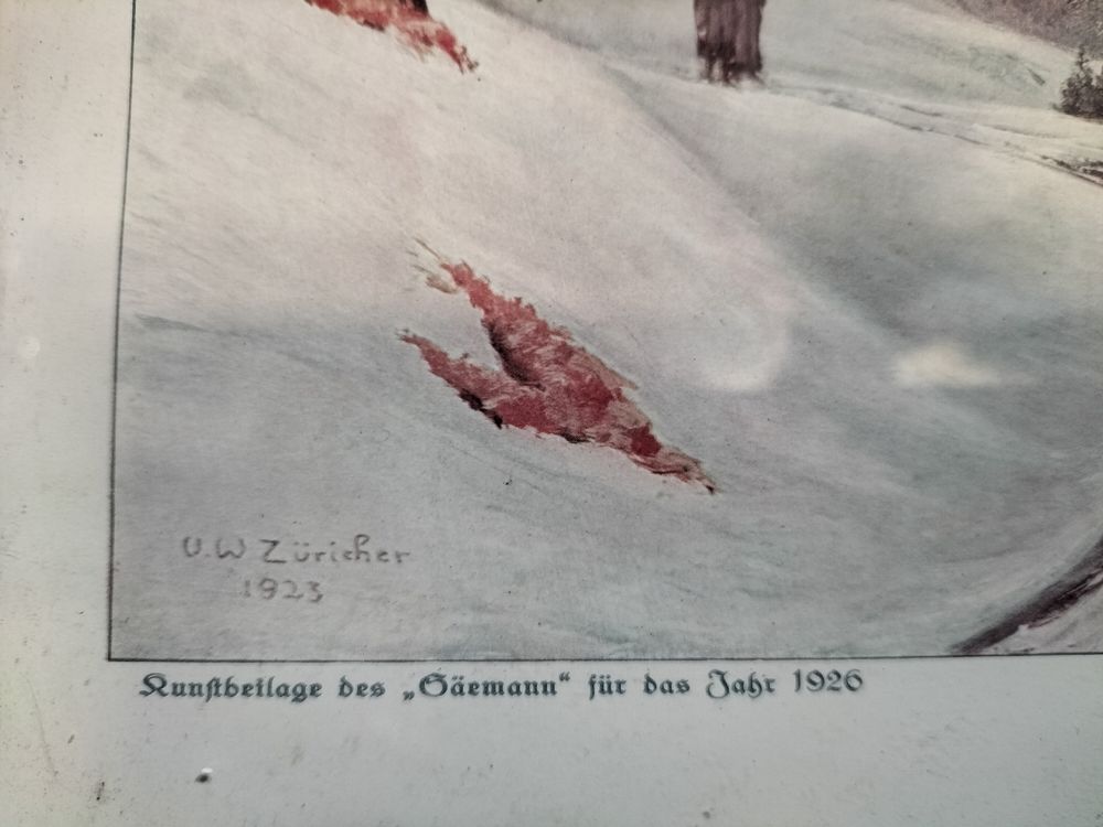 Bild gerahmt, Kunstbeilage 1926, signiert von K.W. Zürcher (Gebraucht ...