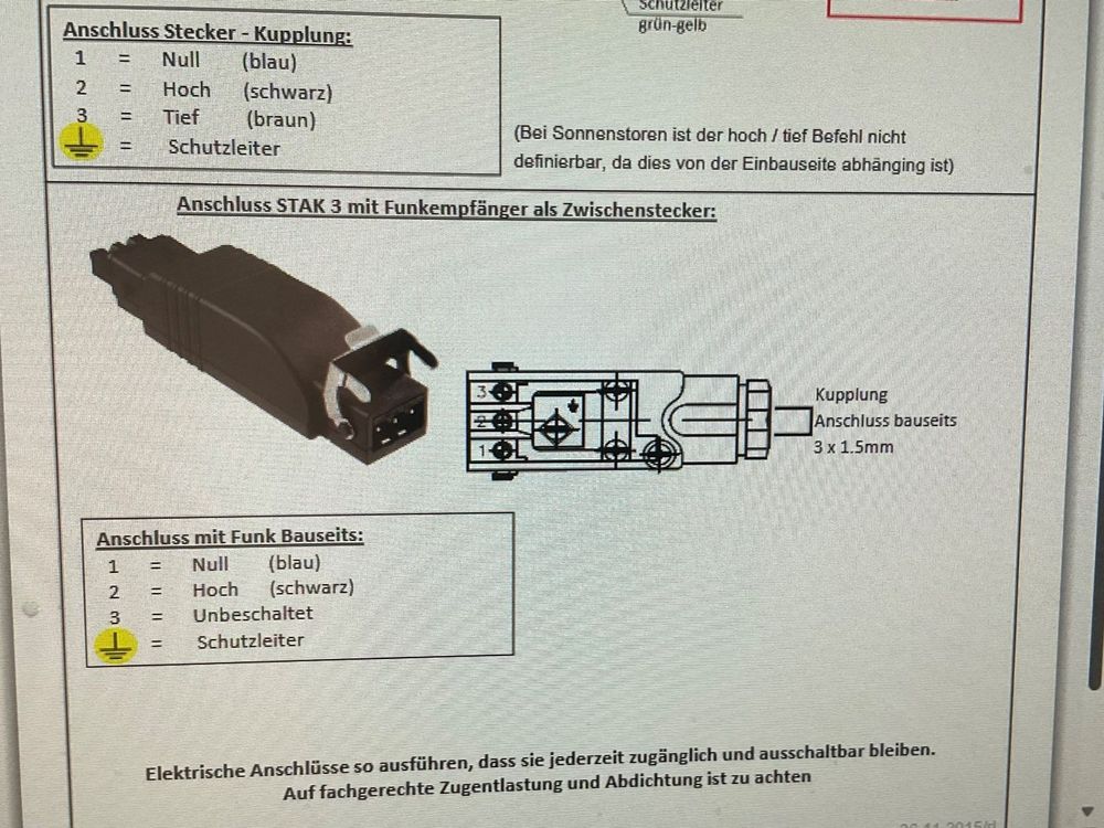 6 Stak3 Hirschmann Raffstorestecker STAK 3 Rollladenstecker (Gebraucht ...