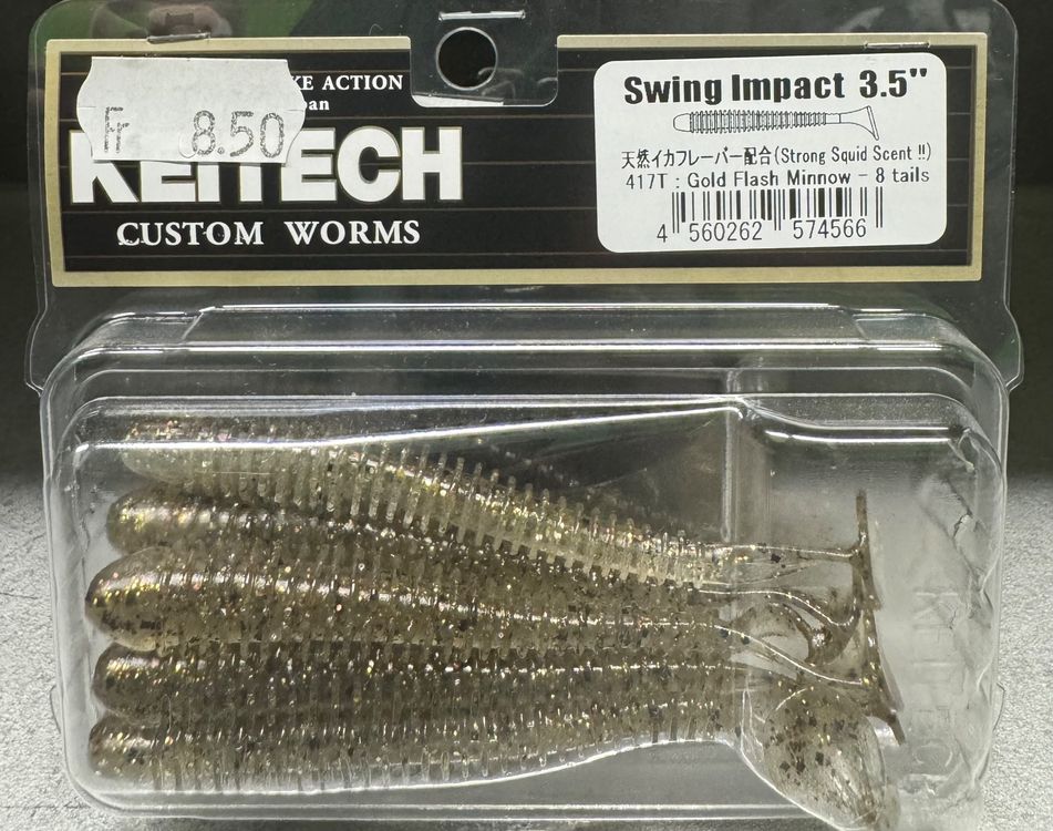 Keitech Swing Impact 3,5“ Bundle à 9 Pack (Neu und originalverpackt) in ...