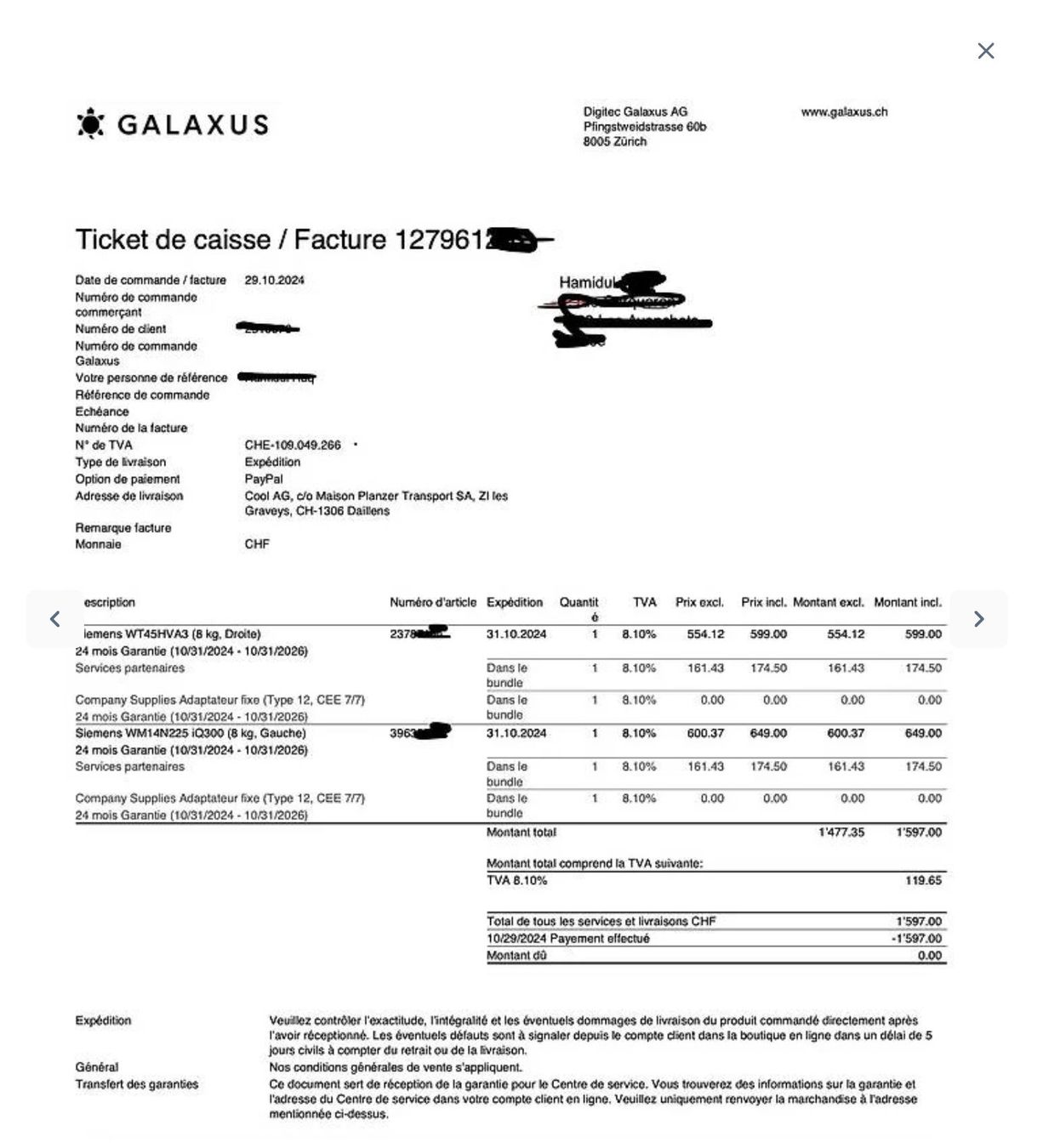 Machine à laver - Siemens WM14N225 iQ300 Washing Machine (Gebraucht) in ...