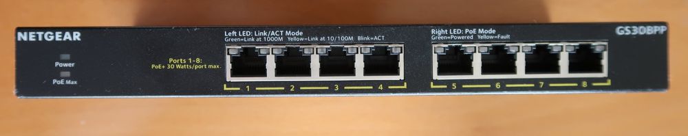 Netgear GS308PP 8-Port Gigabit Ethernet PoE Switch (Gebraucht) in Horw ...