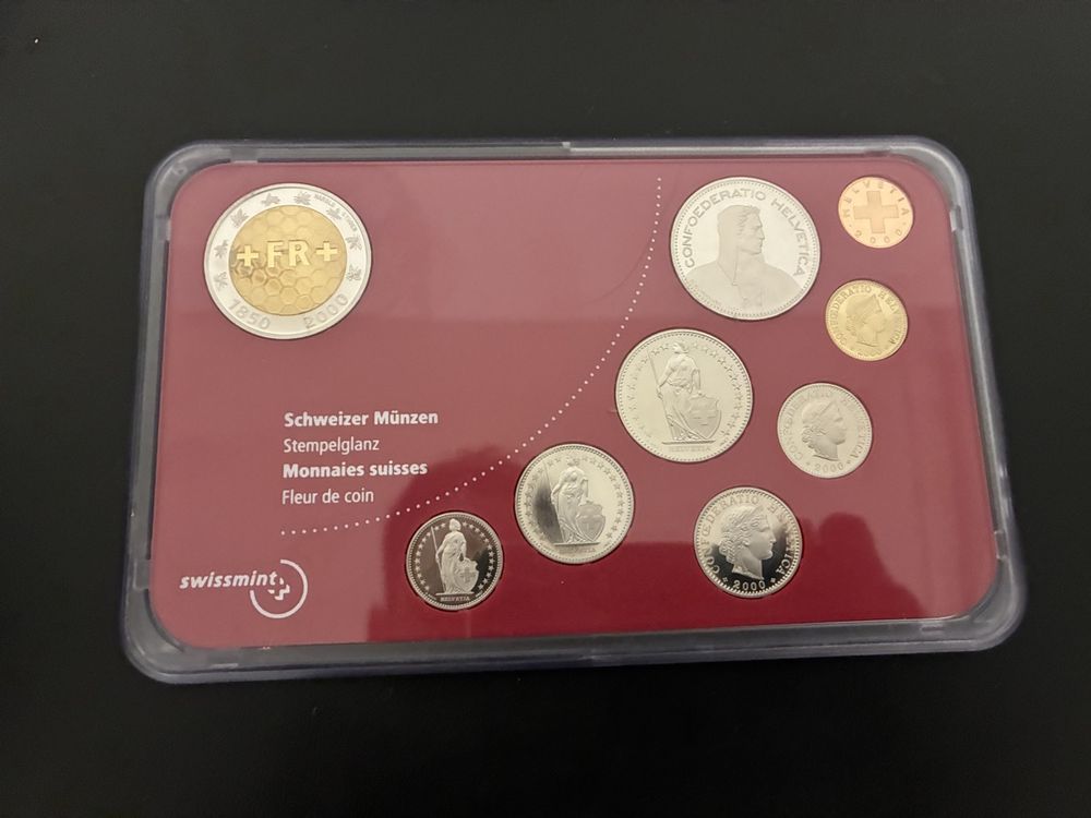 Schweizer Münzen-Set 150 Jahre Franken, Auflage 2000 Stk. (Neu (gemäss Beschreibung)) in ...