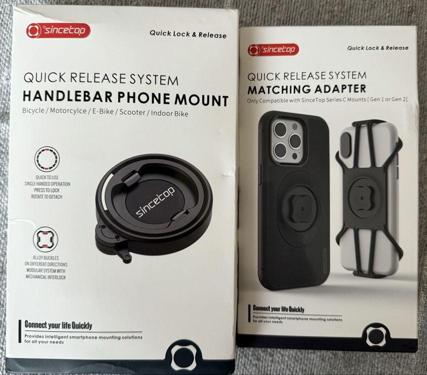 Iphone 16 Plus Phone Mount: Handlebar and Matching Adapter (Neu und ...