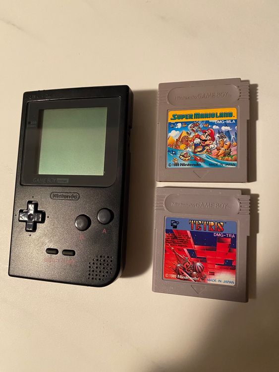 Nintendo Game Boy Pocket Black+ Super Mario Land & Tetris (Neu (gemäss ...