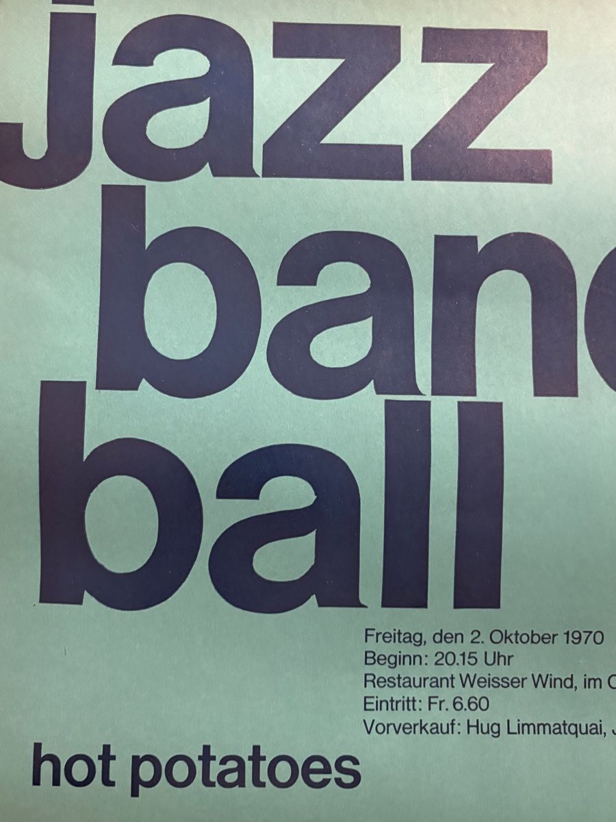 🎷 Vintage Jazz Band Ball Poster, 1970 guter Zustand (Gebraucht) in ...