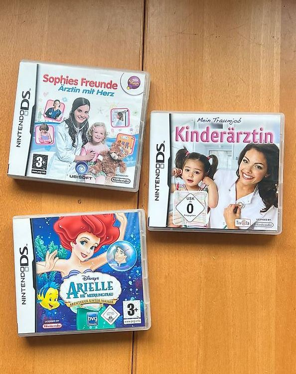 Nintendo Spiele Arielle , Sophies Freunde , Kinderärztin (Gebraucht) in ...