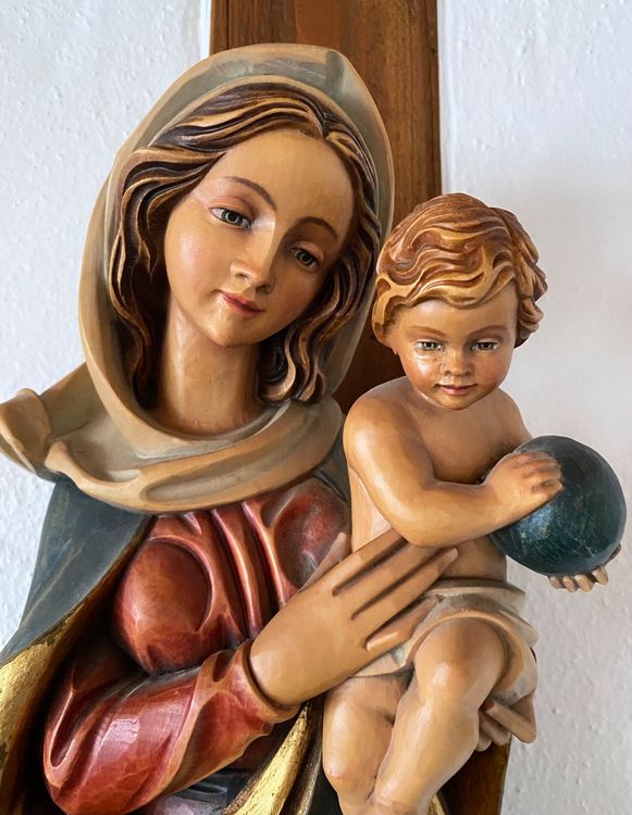 Maria mit Jesuskind, 63 cm Höhe, Brienzer Schnitzerei (Gebraucht) in ...