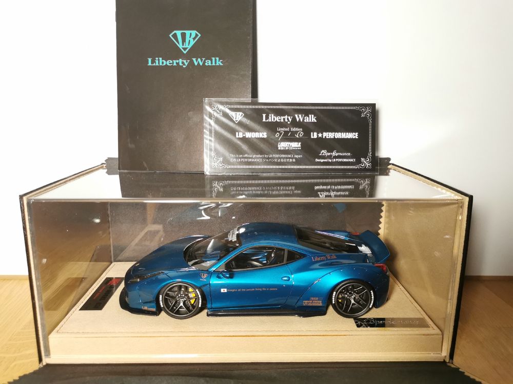 Ferrari 458 LB-Works Liberty Walk 1:18 Vitrine (Neu und ...