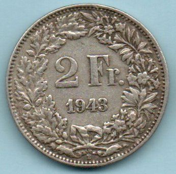 2 Franken 1943, Silber | Kaufen auf Ricardo