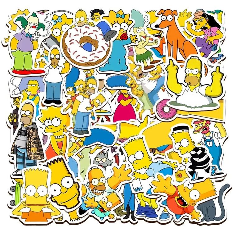 50 Stk. Sticker Aufkleber - Die Simpsons Cartoon | Kaufen auf Ricardo