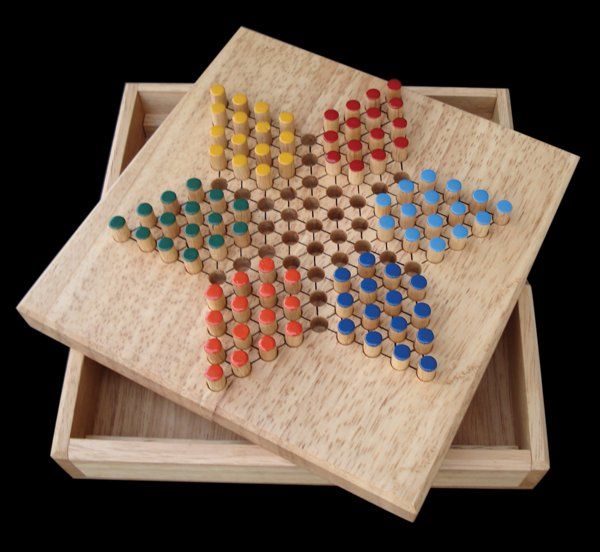 Halma – Klassisches Brettspiel hochwertiger Holz-Ausführung (Neu und ...