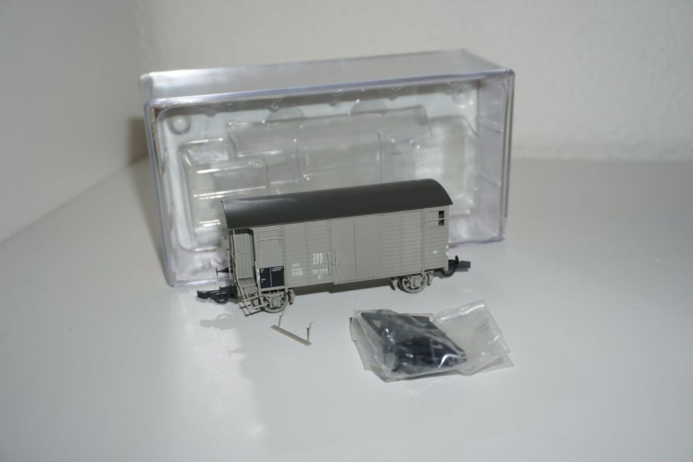 BRAWA 47809 - SBB K2 gedeckter Güterwagen grau H0/DC (Gebraucht) in ...