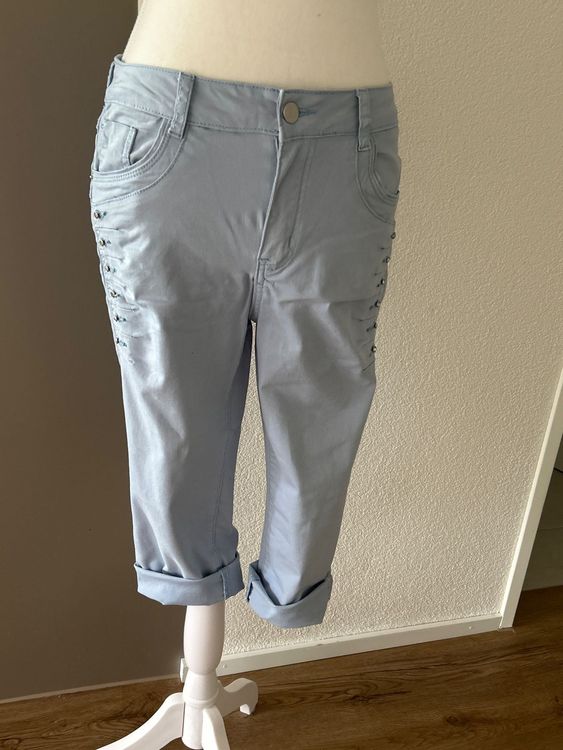 Damen - Capri Hose hellblau Grösse 36 (Neu (gemäss Beschreibung)) in ...