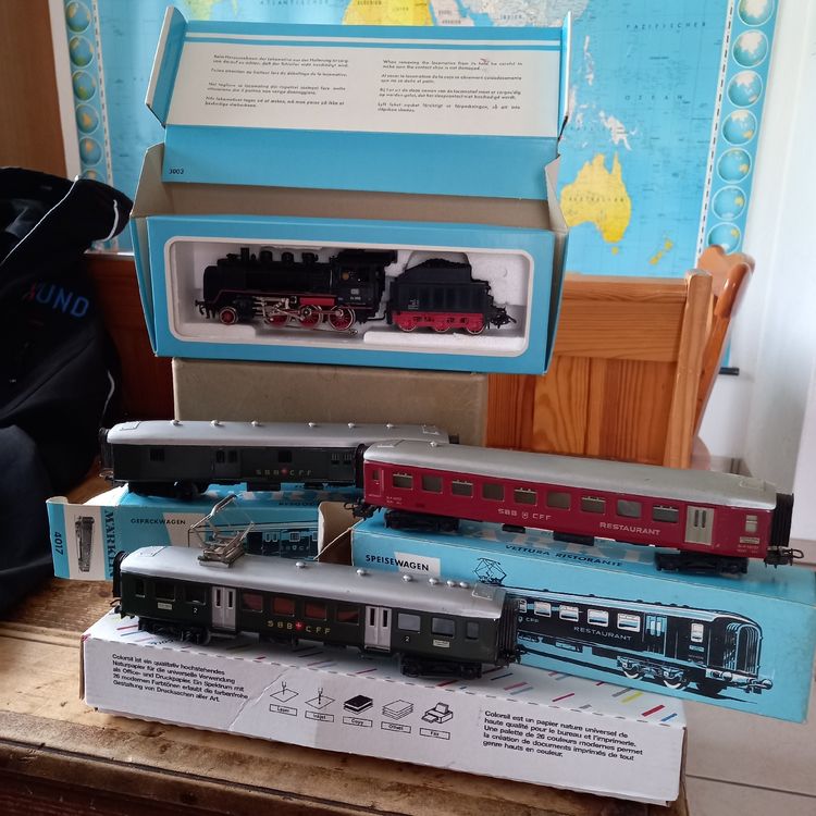 Marklin H0 Zug Set: Lok 3003 & Wagen 4017, 4035, 4027 (Gebraucht) in ...