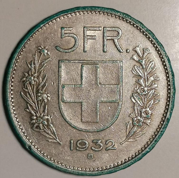 5 Franken Schweiz 1932 (Gebraucht) in Stalden (Sarnen) für CHF 12 – mit Lieferung auf Ricardo kaufen