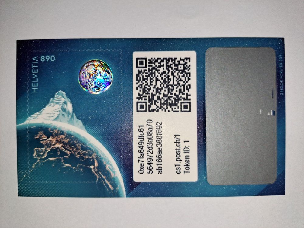Swiss Crypto Stamp 2021, Token ID 1 (Neu (gemäss Beschreibung)) in ...