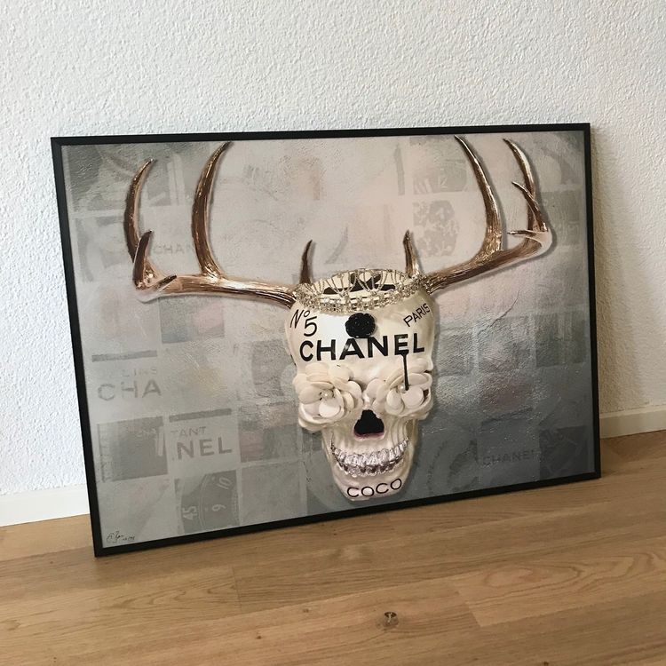 Chanel Pop Art Kunst Skull Fashion Geweih Paris Bild Modern (Neu ...