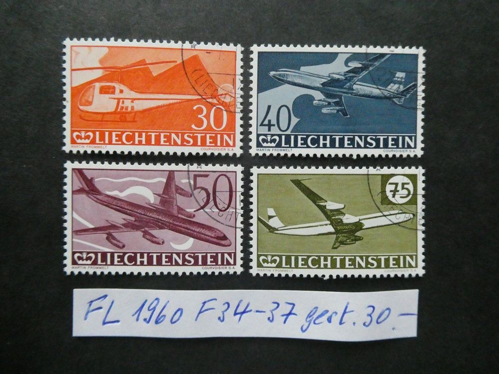 FL 1960 Nr. F34-37 gestempelt (Gebraucht) in Lausen für CHF 5 – mit Lieferung auf Ricardo kaufen