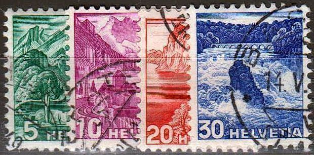 1936/42: Landschaften RM mit Kontroll-Nr. - Kat. 490.-- (Gebraucht) in Luzern für CHF 79.5 – mit ...