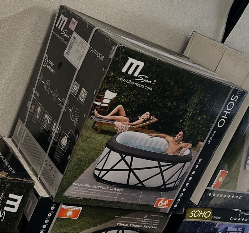 MSpa «Soho» selbstaufblasend, 6 Personen, 132 Düsen, 1.85m (Neu und ...