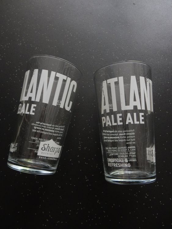 2x Atlantic Pale Ale Bierglas von Sharps Brewery, Glas (Gebraucht) in ...