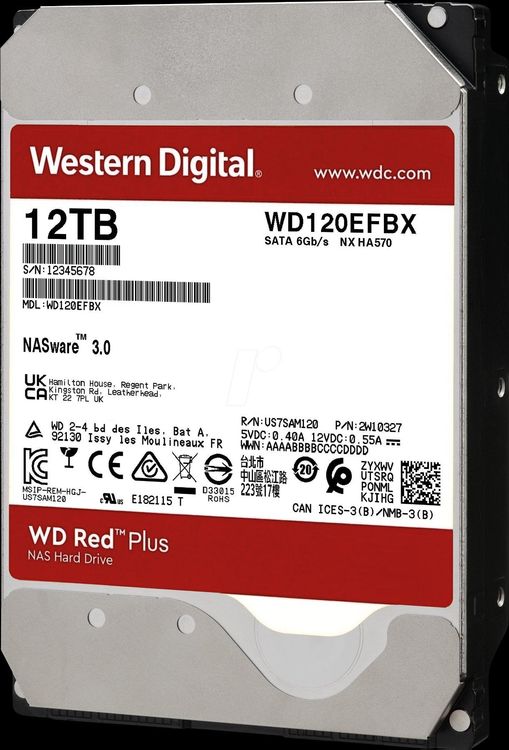 WESTERN DIGITAL Red Plus WD120EFBX 12 TB (Gebraucht) in Vaduz für CHF ...