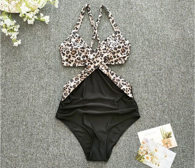 Lolita Badeanzug Maillot de bain Leopard Muster - S M L XL | Kaufen auf Ricardo