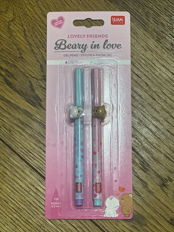 Legami Lovely Friends Beary in Love Gelstift 2er Set - Lila (Neu und ...