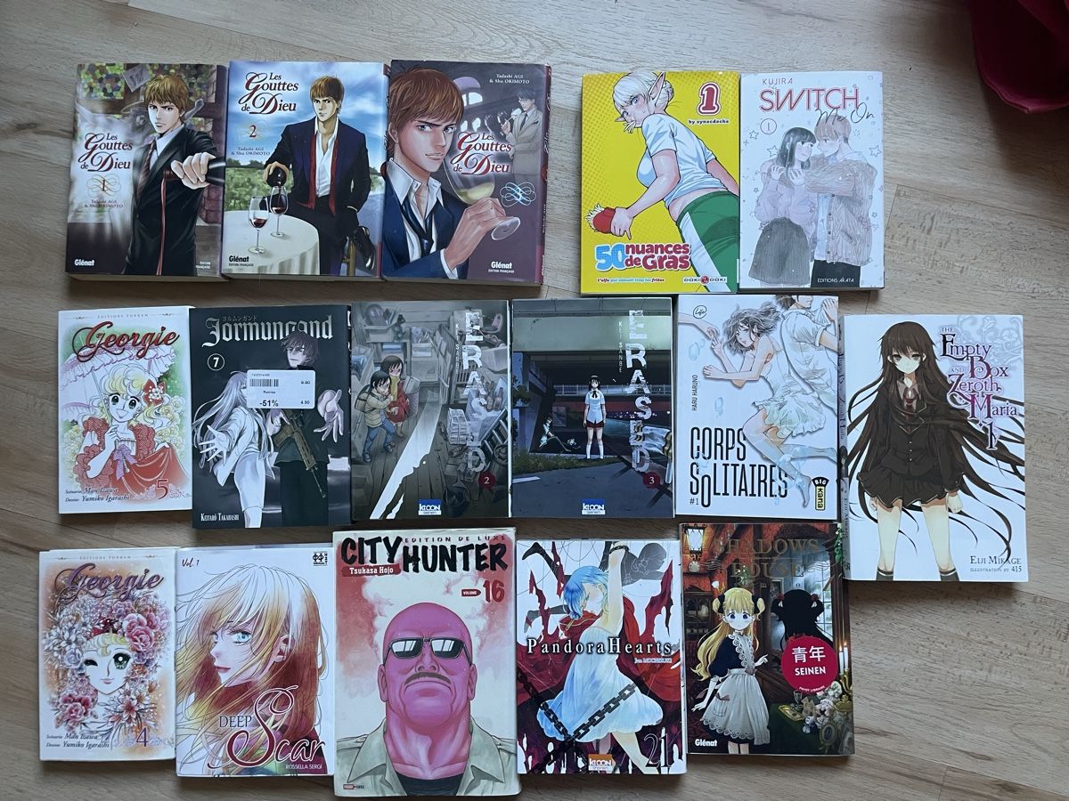 Lot de 16 manga Les Gouttes de Dieu, Georgie, Jormungand etc (Gebraucht ...