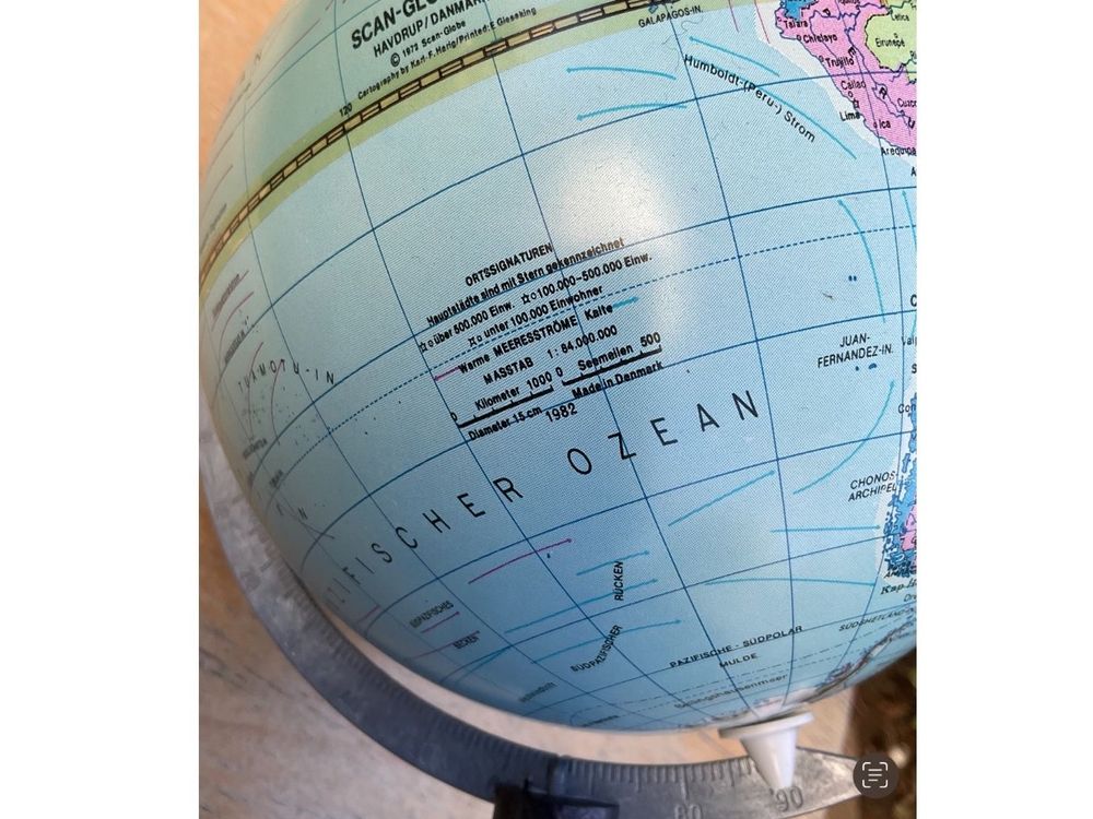 Globus vintage Weltkugel Landkarte retro 80er (Gebraucht) in Otelfingen ...