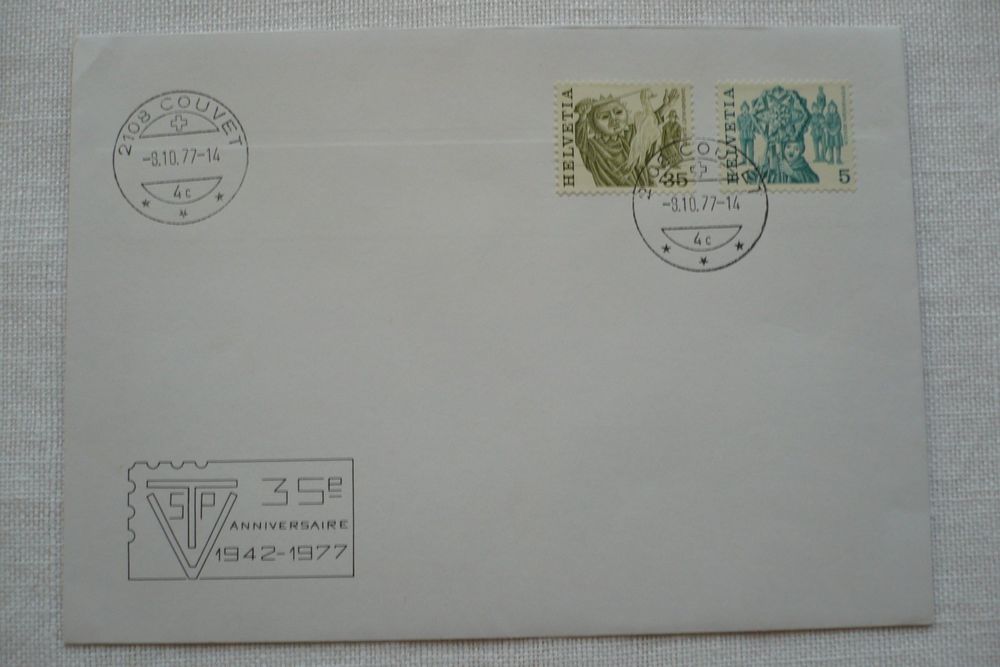 1977 35 Jahre SPVT, Soc. philat. Val de Travers, Couvet (Gebraucht) in ...