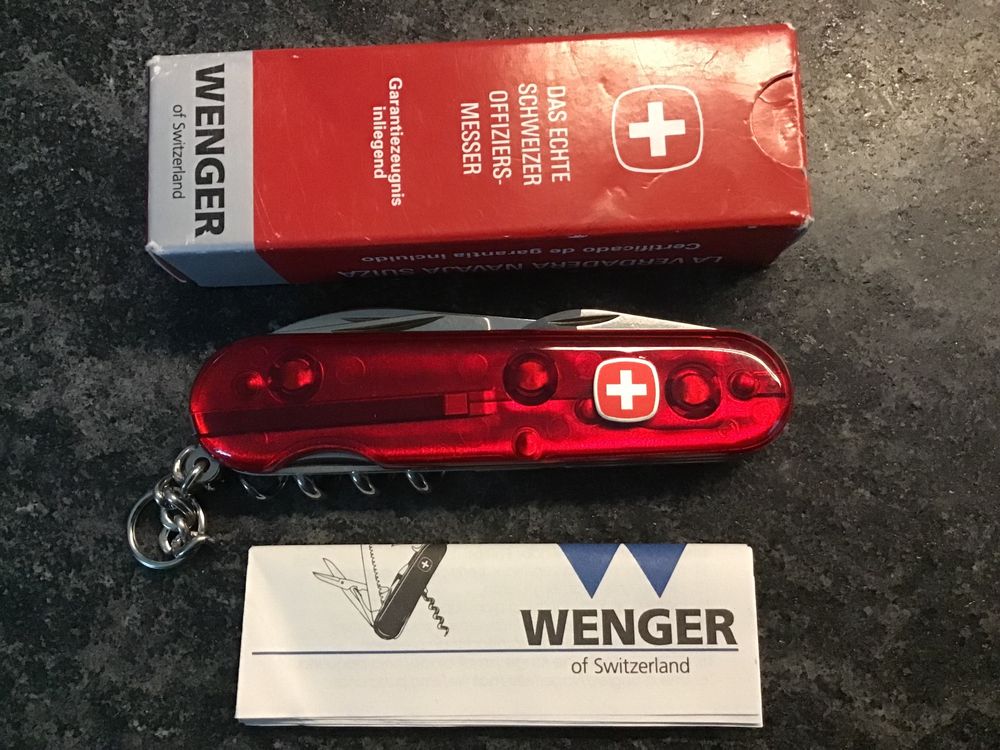 Wenger Sackmesser "RED TRANSPARENT" Neu & Originalverpackt | Kaufen auf ...