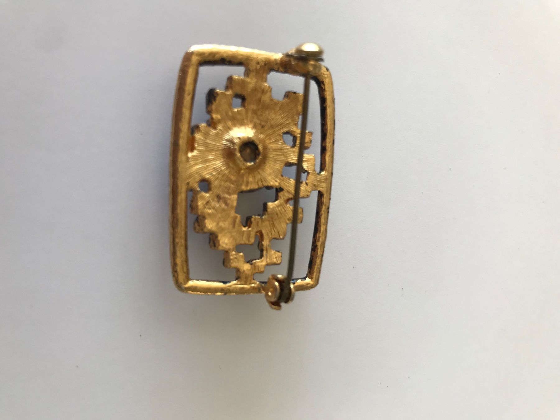 Broche vintage dorée avec pierre violette, bijou chic (52) (D'occasion ...