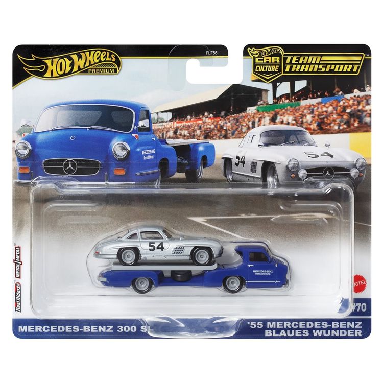 Hot Wheels Mercedes 300 SL + Renntransporter '55 Mercedes (Neu und ...
