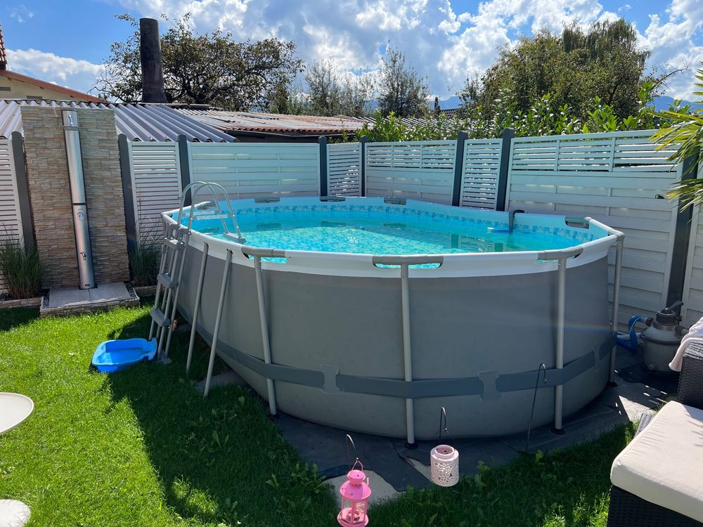 Bestway Pool Power Steel Frame Oval 488 x 305 x 107 cm (Gebraucht) in ...