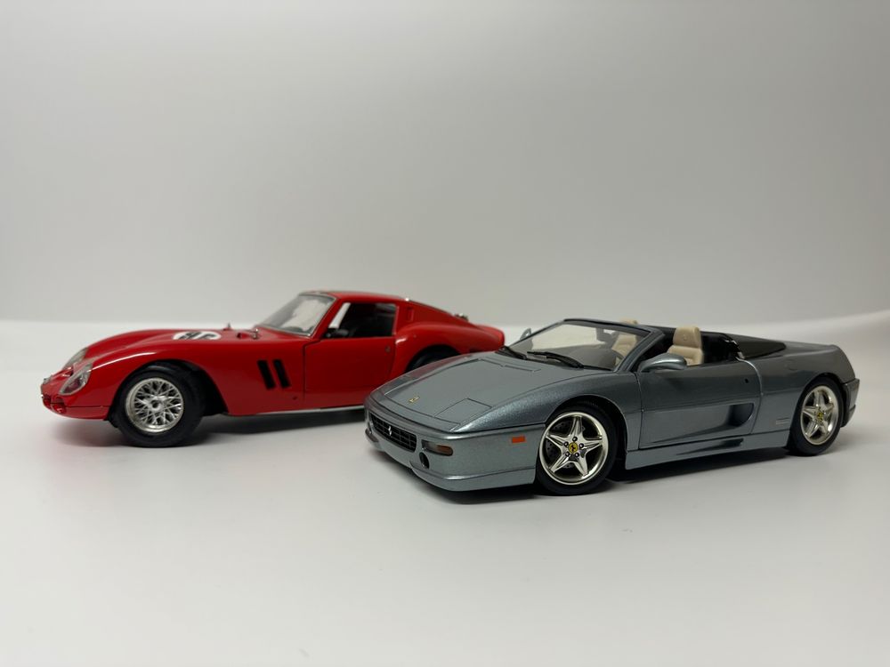 1962 Ferrari GTO + Ferrari F355 1:18, Bburago, Hot Wheels (Defekt) in ...