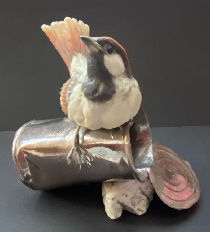 Capo di Monte Vogel auf Blechdose Vintage gross (Gebraucht) in Grabs ...