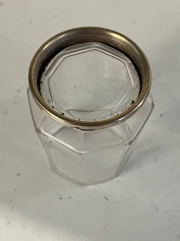 12 verres à liqueur vintage art déco cristal et argent (D'occasion) à ...