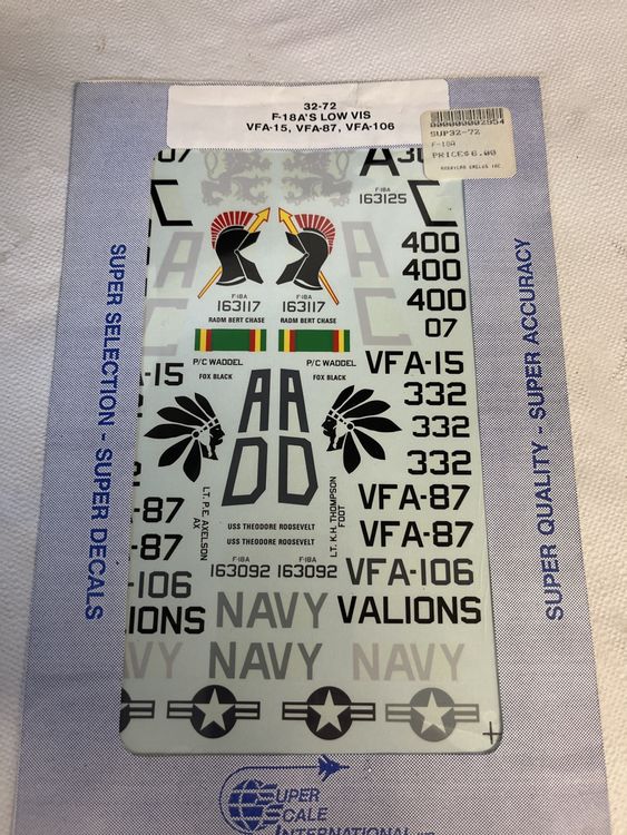 F-18A's Low Vis Decals VFA-15, 87, 106 (Gebraucht) in Schattdorf für ...