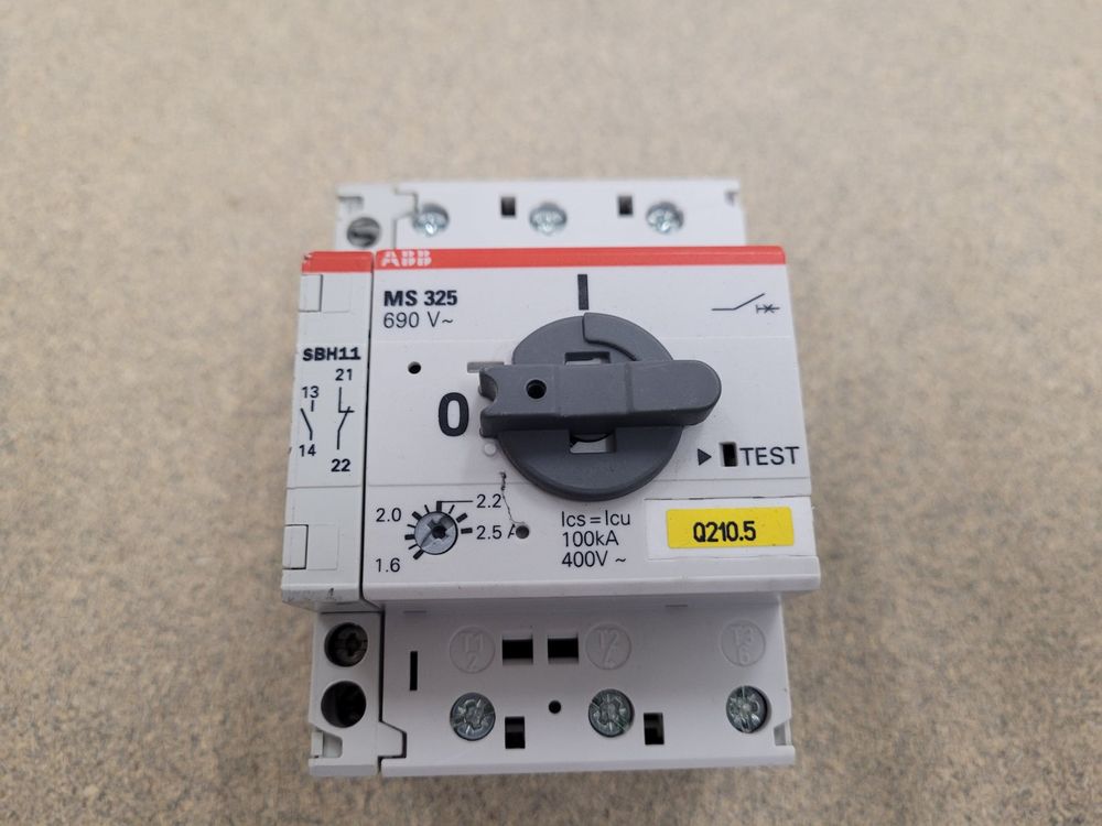 Motorschutzschalter ABB MS 325 / 1,6 - 2,5A /SBH11 (Gebraucht) in ...