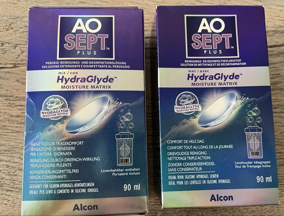 AO Sept Plus: 2x90ml, neue ungeöffnete Desinfektionslösung (Neu und ...