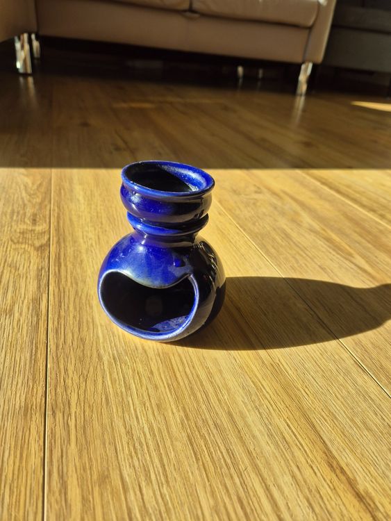 Blaue Duftlampe Kerzenhalter Keramik Vintage Look Deko (Gebraucht) in Thun für CHF 0.5 – nur ...
