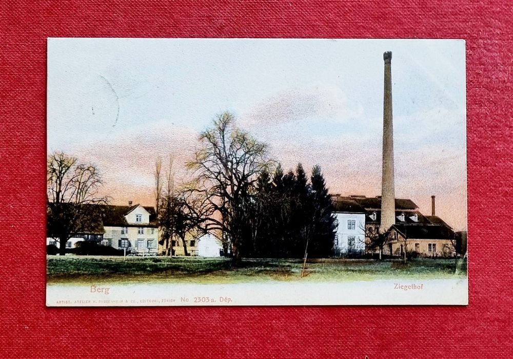 Berg - Ziegelhof - Fabrik mit Hochkamin - 1910 (Gebraucht) in Rothrist für CHF 25.5 – mit ...