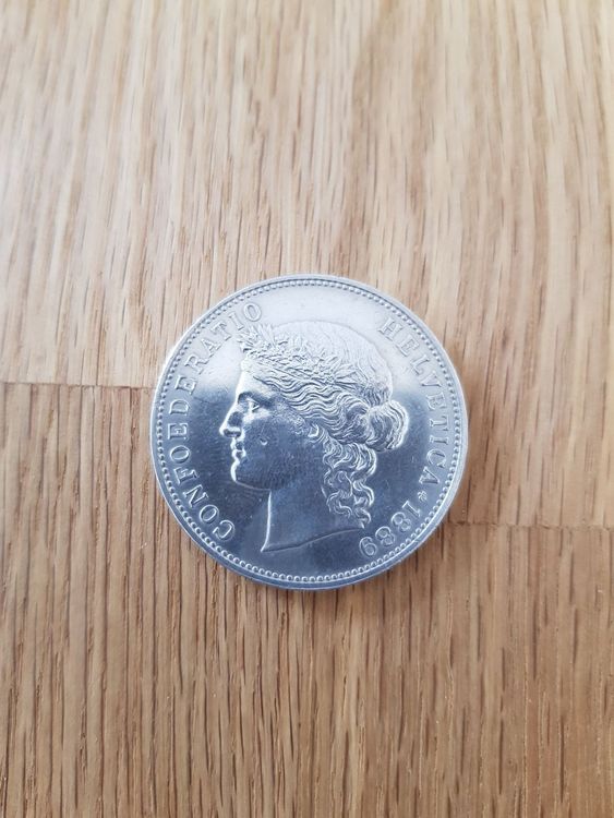 5 Franken 1889 - Top-Stück - RAR (Gebraucht) in Mels für CHF 450 – mit Lieferung auf Ricardo kaufen